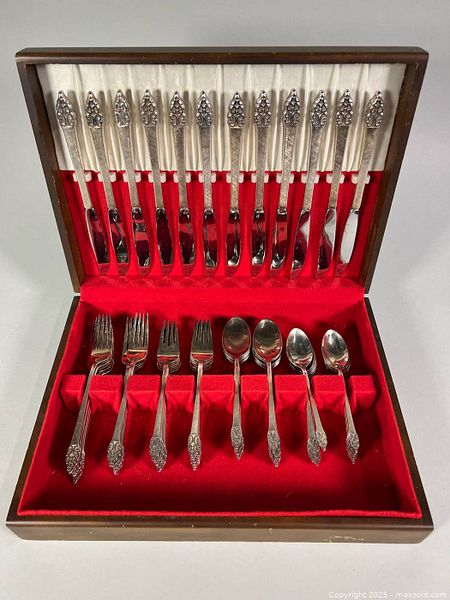 International Deep Silver flatware service for 12 with chest | Maxsold