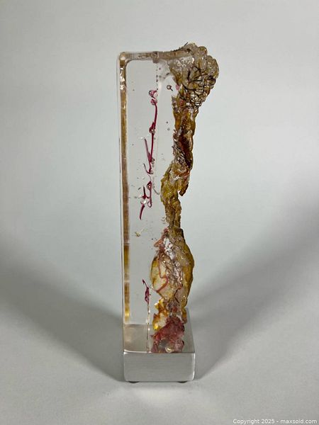 Alex Anagnostou signed abstract blown glass sculpture | Maxsold
