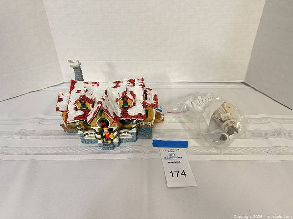 Disney Mickey Mouse Christmas Village House With Light Cord | Maxsold