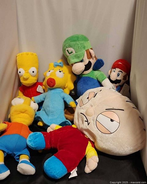 Mario Luigi Simpsons and Family Guy plush | Maxsold