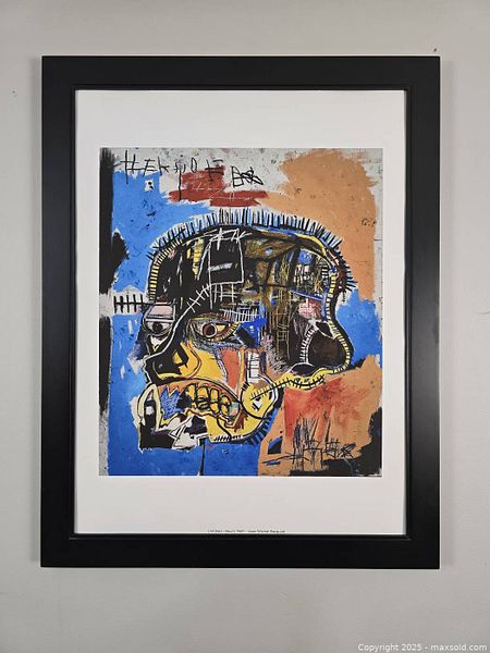 Jean-Michel Basquiat “Untitled (Skull)” reproduction print on paper 18 ...