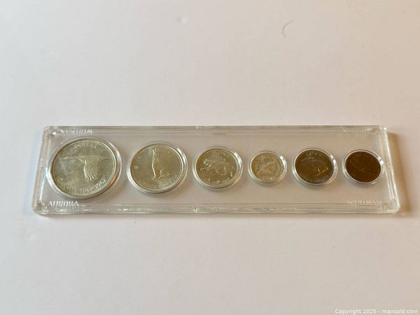 1967 Canadian Centennial coin set, six coins | Maxsold