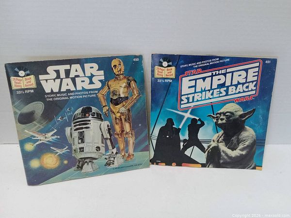 Star Wars & The Empire Strikes Back book and 33⅓ RPM record sets | Maxsold