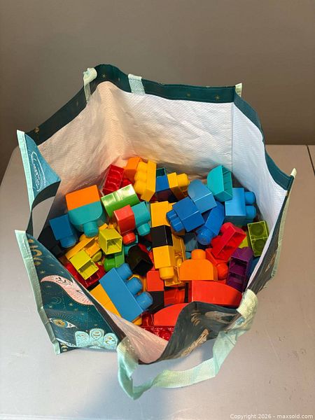Multicolor plastic building blocks set | Maxsold