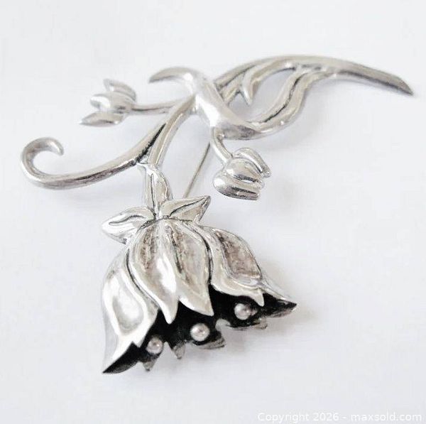 Victoria Taxco Sterling Tulip Brooch | Maxsold