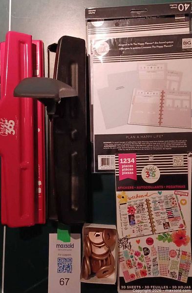 Happy Planner Big Punch, Gold Discs, Pages, Stickers, 3-Hole Punch ...