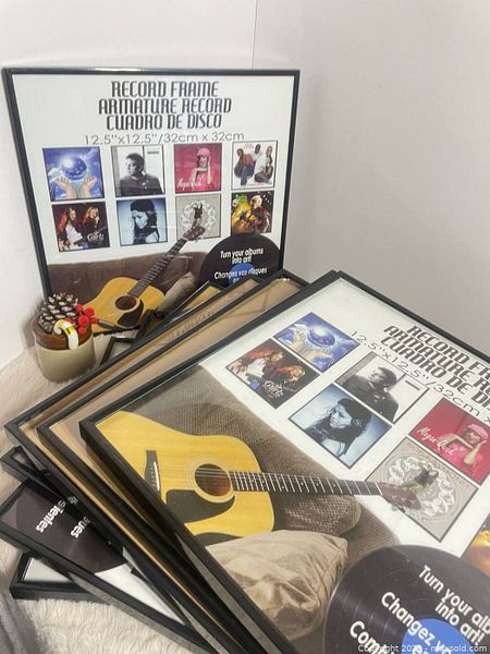 Record album frames 12.5" square, 11 pcs | Maxsold