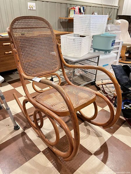 Bentwood cane rocking chair | Maxsold