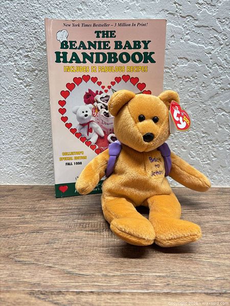 Ty Beanie Baby bear plush with handbook | Maxsold