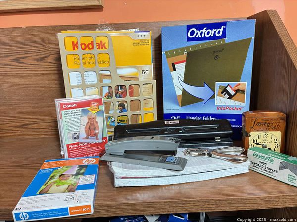 Mixed office supplies lot | Maxsold