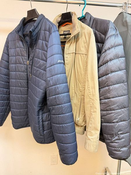 Eddie Bauer, Joe Fresh, Dockers men’s large jackets | Maxsold