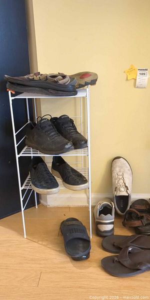 11 pairs sandals, flip-flops & golf shoes sizes 10-11 | Maxsold