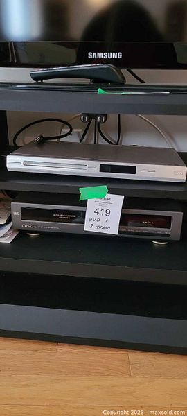 Hitachi VCR M161 and Philips DVD player with remote and cables | Maxsold