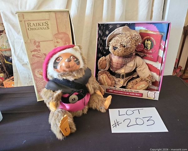 Robert Raikes Wooden-Faced Plush & Teddy’s Teddy 100th Anniversary ...