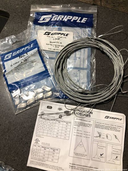 Gripple No.1 5-ft Loop Hanger Cables, 10-Pack | Maxsold