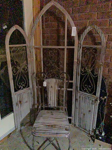 IMAX Nantucket Weathered Wood Room Screen and Chair | Maxsold