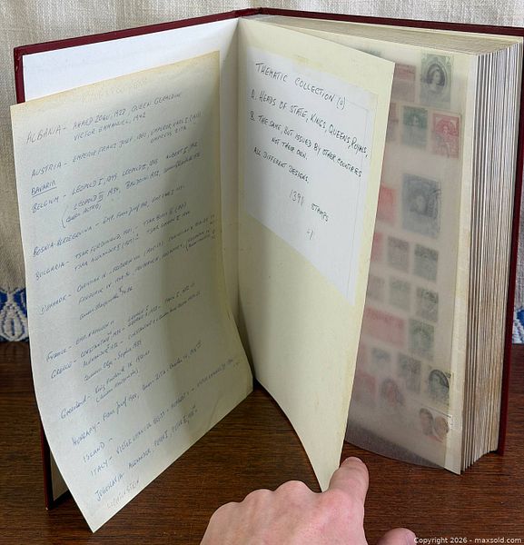 Stamp album with 4000+ heads-of-state stamps | Maxsold