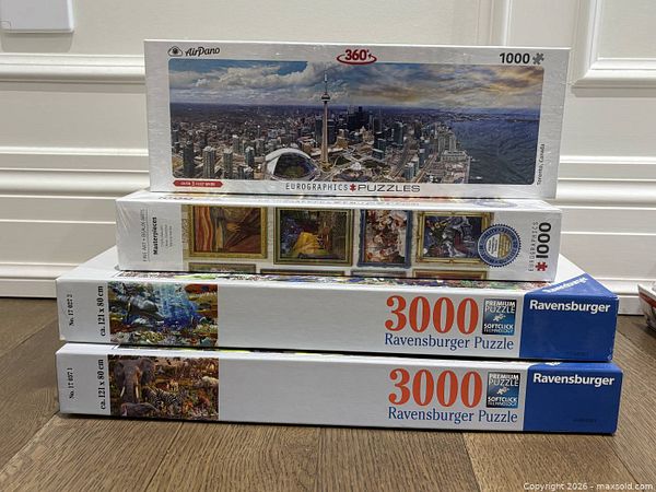 4 boxed jigsaw puzzles 3000 & 1000 pcs | Maxsold