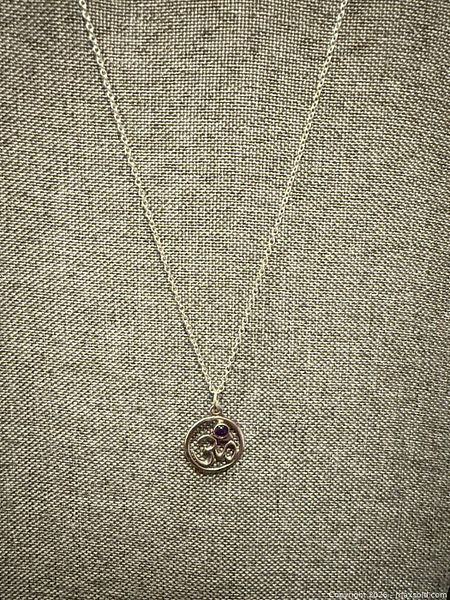 Sterling Silver Om Pendant Necklace 16in | Maxsold