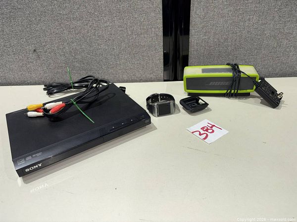 Sony DVD, Bose Speaker, Samsung Gear Watch | Maxsold