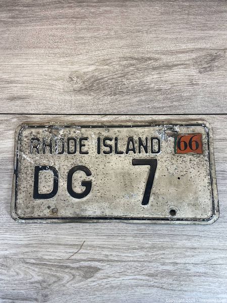 1966 Rhode Island license plate DG 7 | Maxsold