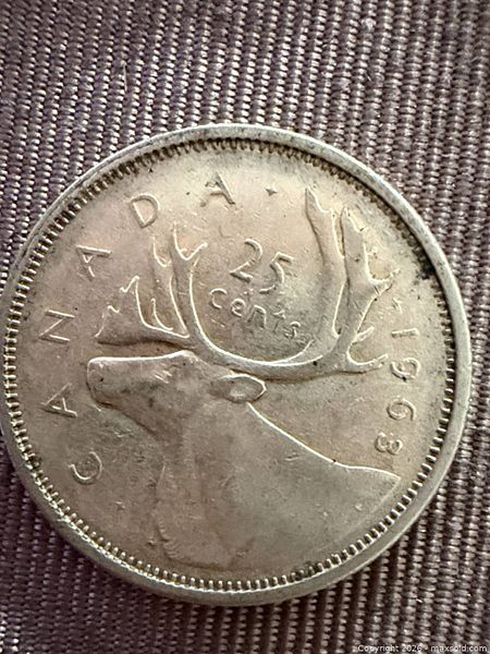 1963 Canada 25 Cent Silver Caribou Quarter | Maxsold