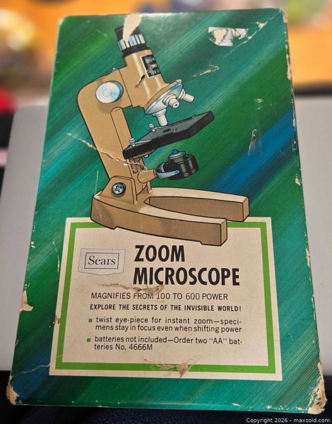 Vintage 1960s Sears Zoom Microscope in box | Maxsold