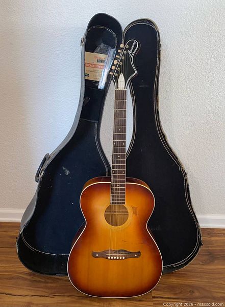 1968 Harmony H167 Acoustic Guitar with Case | Maxsold