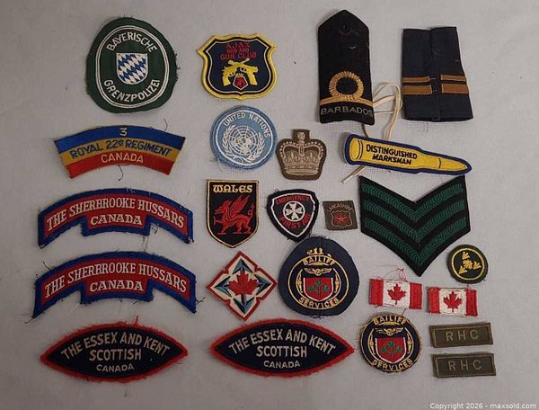 Approx. 24 embroidered uniform and club patches | Maxsold