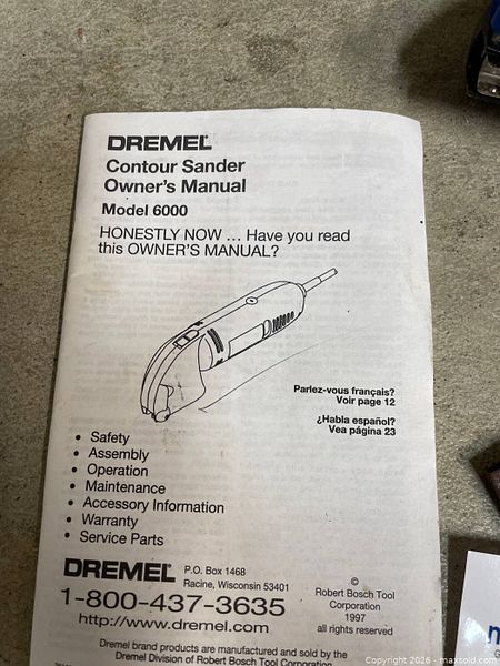 Dremel Contour Sander Model 6000 with accessories | Maxsold