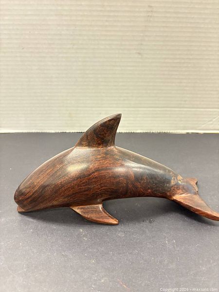 Carved Wood Dolphin Figurine | Maxsold