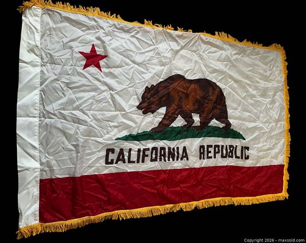 Vintage California Republic bear flag 60x36 in | Maxsold