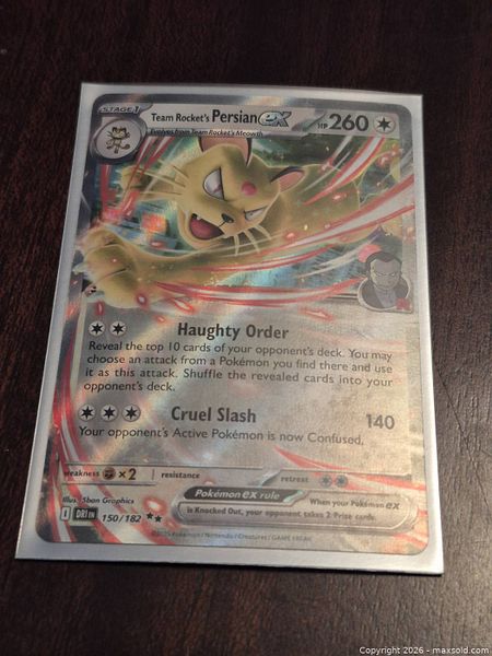 Pokémon Team Rocket's Persian EX card | Maxsold