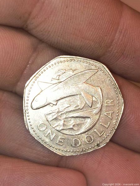 1985 Barbados One Dollar Flying Fish Coin | Maxsold