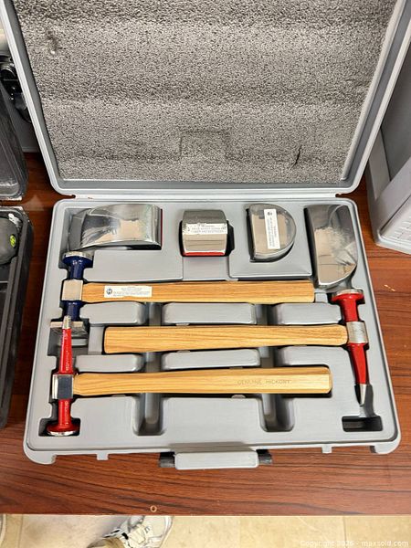 Auto body hammer & dolly set with case | Maxsold