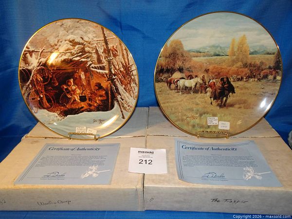 John Clymer Winter Camp & The Trapper Plates | Maxsold