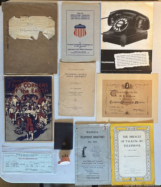 Vintage Minnesota Telephone Memorabilia Lot | Maxsold