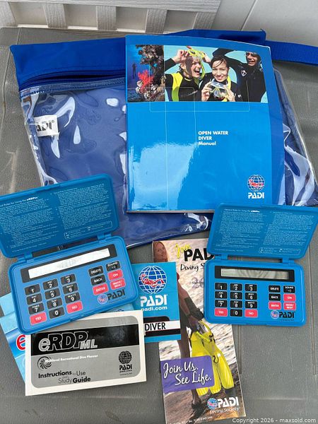 PADI Open Water Diver Kit + 2 eRDPML Dive Planners | Maxsold