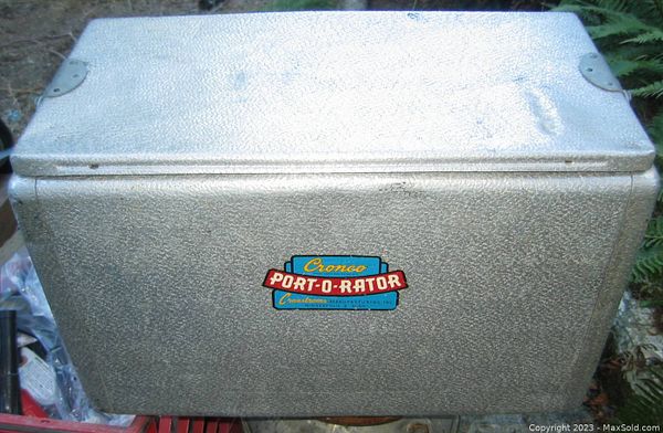 Vintage 1950's Cronco Port-O-Rator Aluminum Cooler | Maxsold