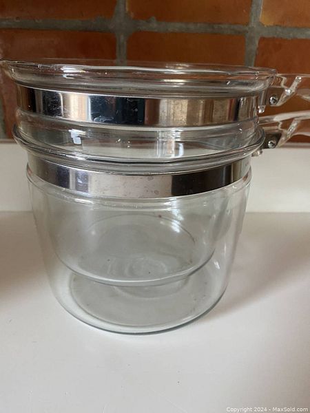Vintage Pyrex Glass Double Boiler Set | Maxsold