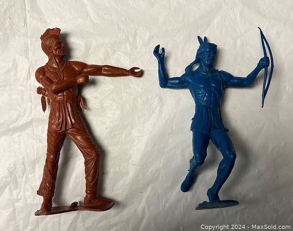 1960s Plastic Native American Toy Figures, 5 Inch, 2 Pieces | Maxsold