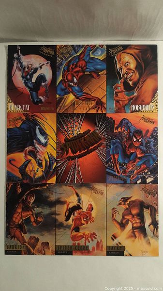 1995 Fleer Ultra Spider-Man uncut promo sheet | Maxsold