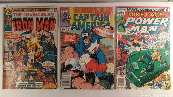 Marvel Comics Iron Man 85, Captain America 378, Power Man 40 | Maxsold