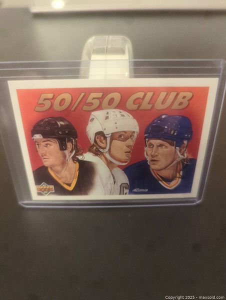 50/50 Club Brett Hull Mario Lemieux Wayne Gretzky Upper Deck Hockey ...
