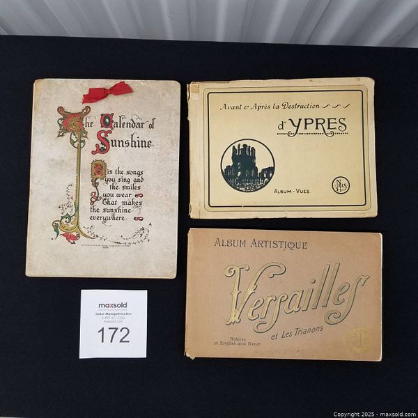 1913 Calendar and Two Antique Postcard Books | Maxsold