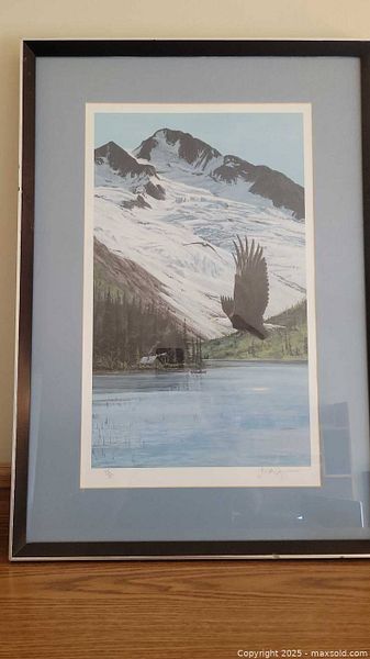 Two signed numbered framed wildlife prints | Maxsold